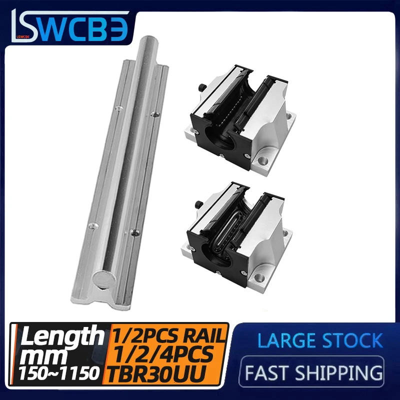 Standard Box Type TBR Linear Guide Rail TBR30 L=150-1150mm And Dust ...