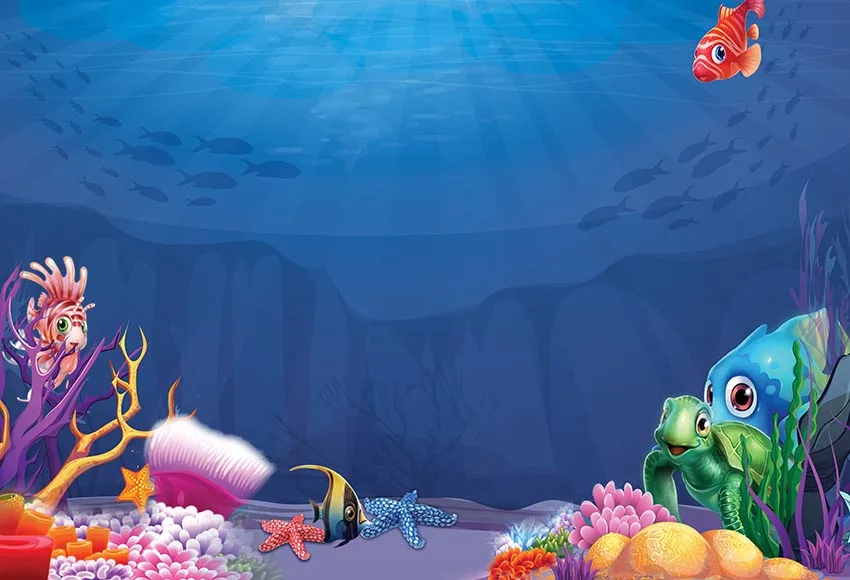 Deep Sea Animation Backgrounds Photo Vinyl Fotografia Newborn ...