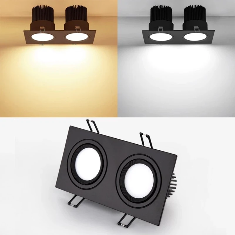 Square LED Dimmable Downlight LED Spot light decoration Ceiling Lamp ...