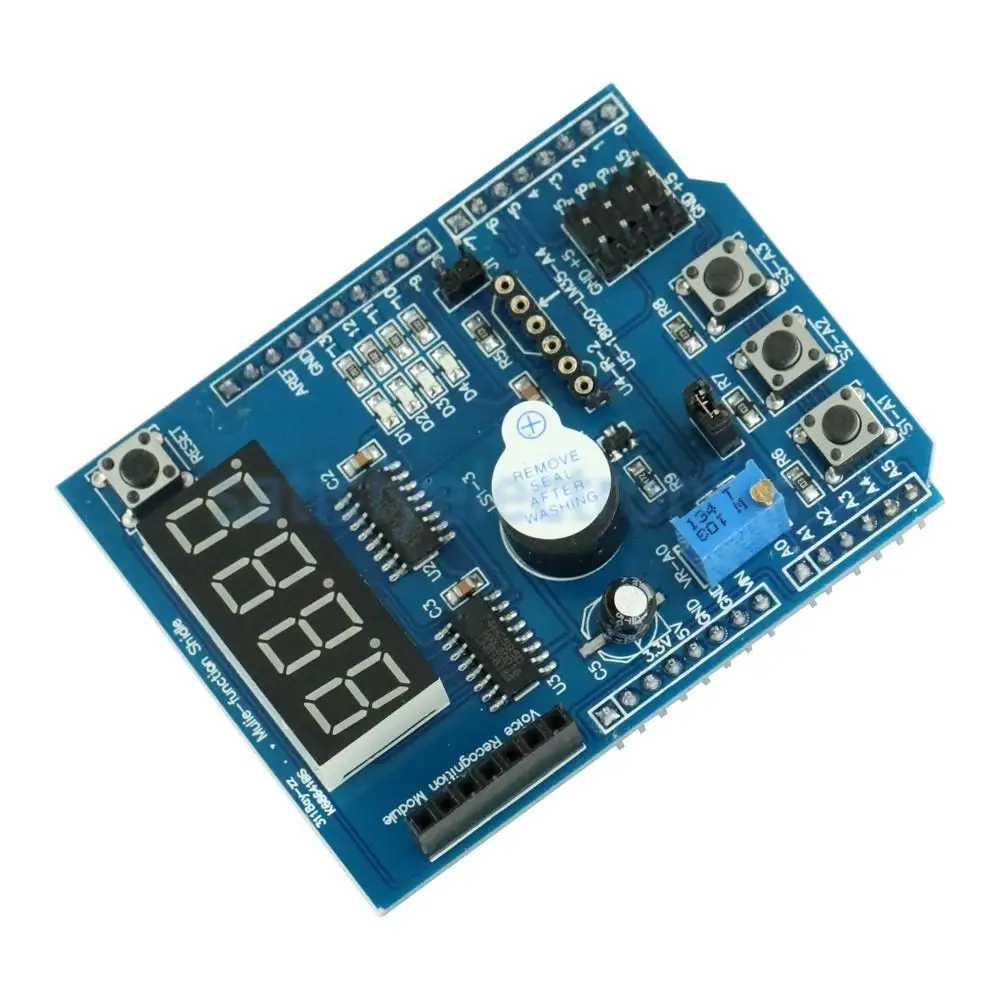 Multi Function Shield With Buzzer Lm35 4 Digit Digital Led Expansion ...