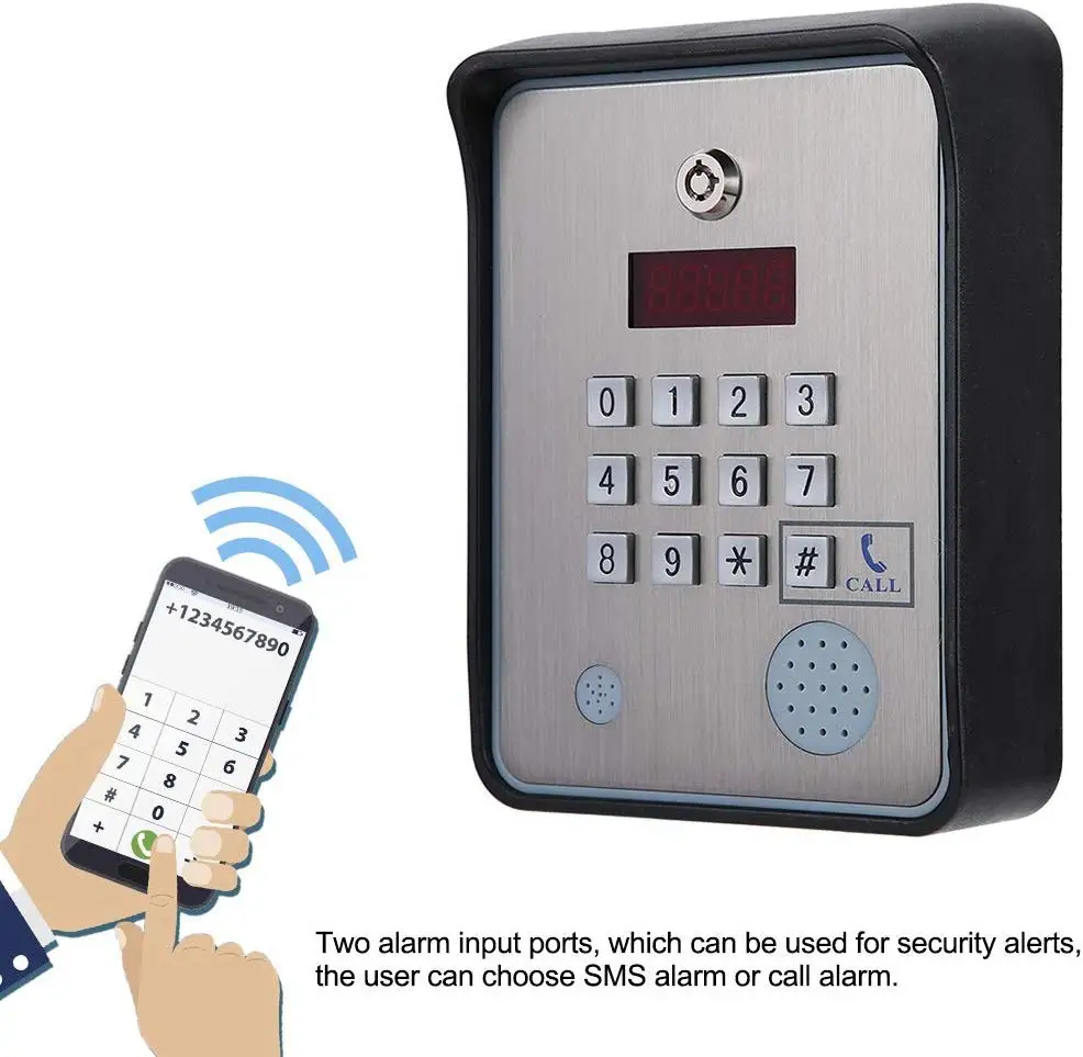 Lpsecurity Gsm Intercom Door Gate Access Control/gsm Intercom Emergency ...