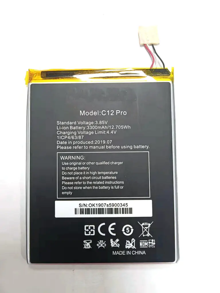 Westrock batería C12 Pro para teléfono móvil, pila de 3300mAh, para ...