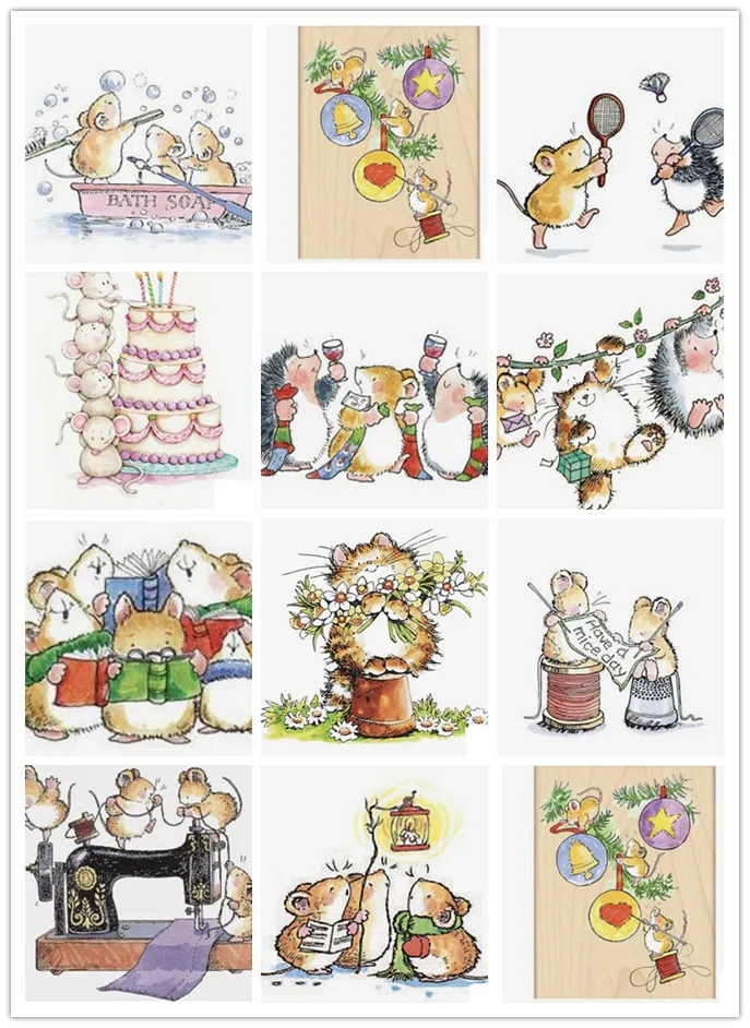 Scrapbook Clear Stamps Mice | Scrapbooking Stampin | Silicone Stamp ...