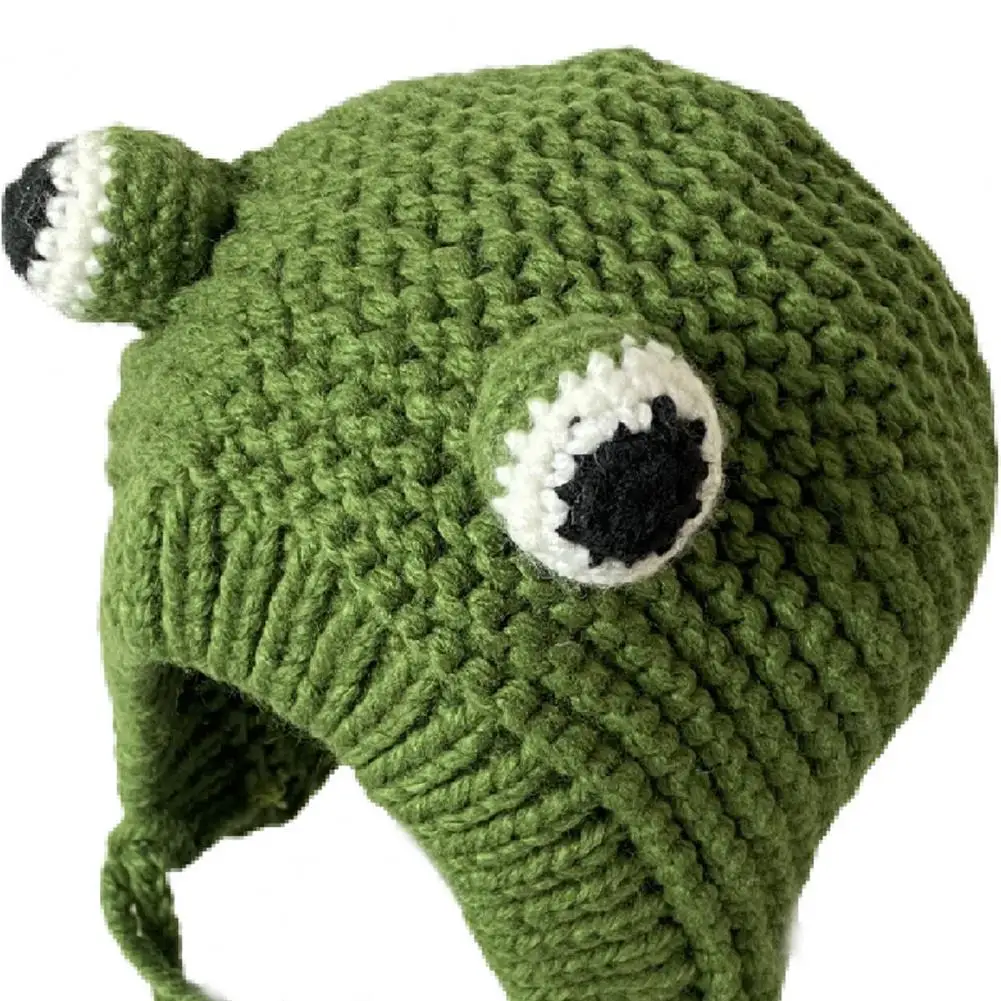 2021 Autumn Winter Kid Beanie Cap Frog Shape Multi-color Keep Warm Cute ...