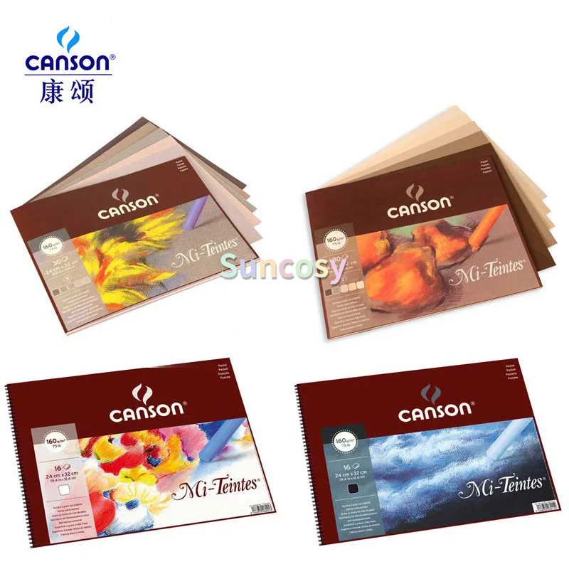 CANSON-Mi-Teintes-Pastel-Paper-Black-White-5-Earth-Tones-Colours-5-Grey ...