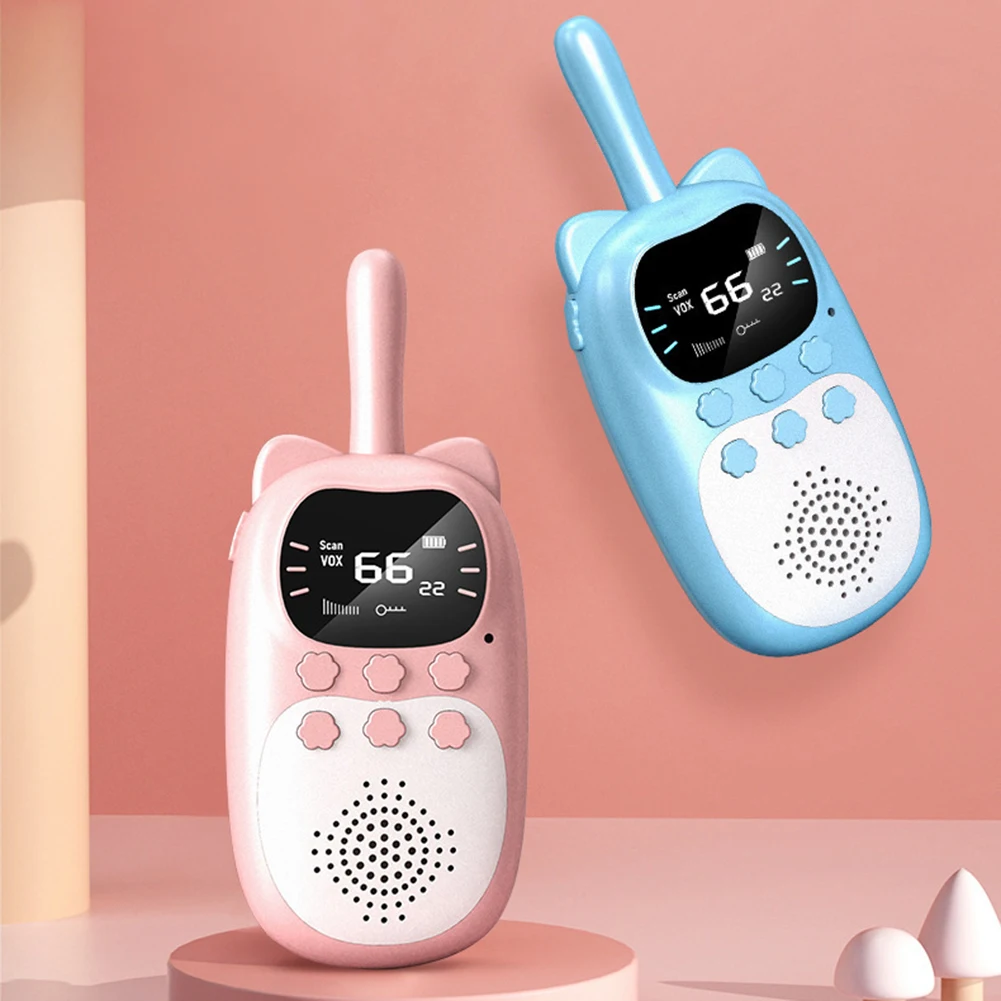 Cat Shape Portable Handheld Mini Walkie Talkie Rechargeable Outdoor ...