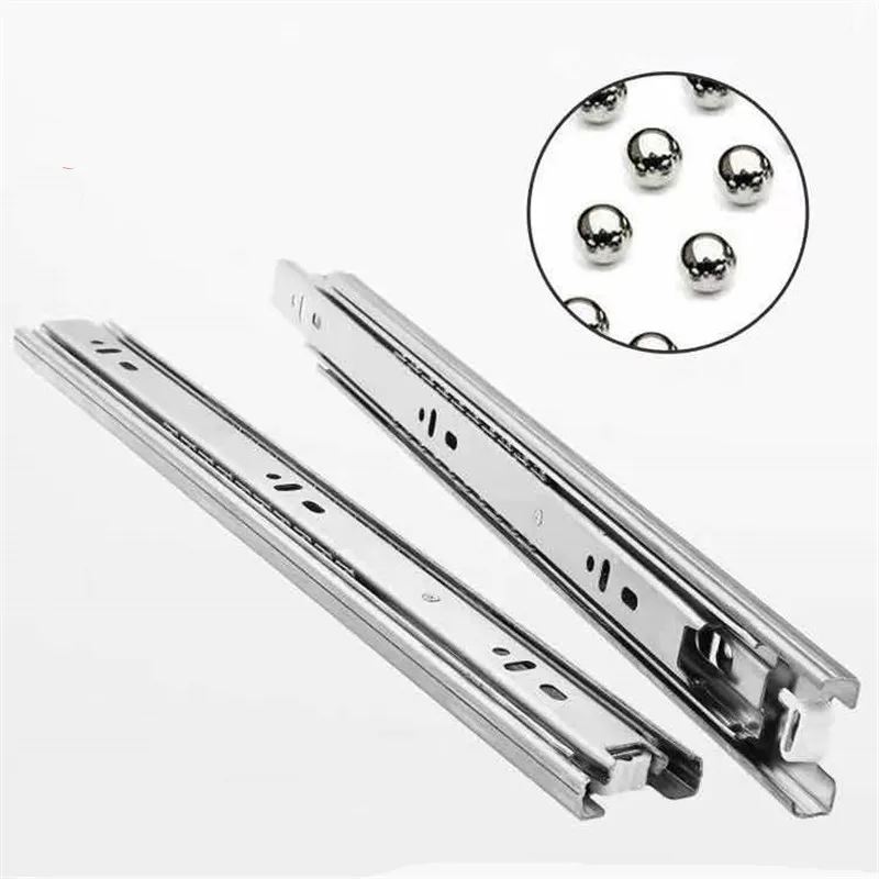 10" - 22" Cold Rolled Steel Drawer Slides Soft Close Drawer Track Rail ...