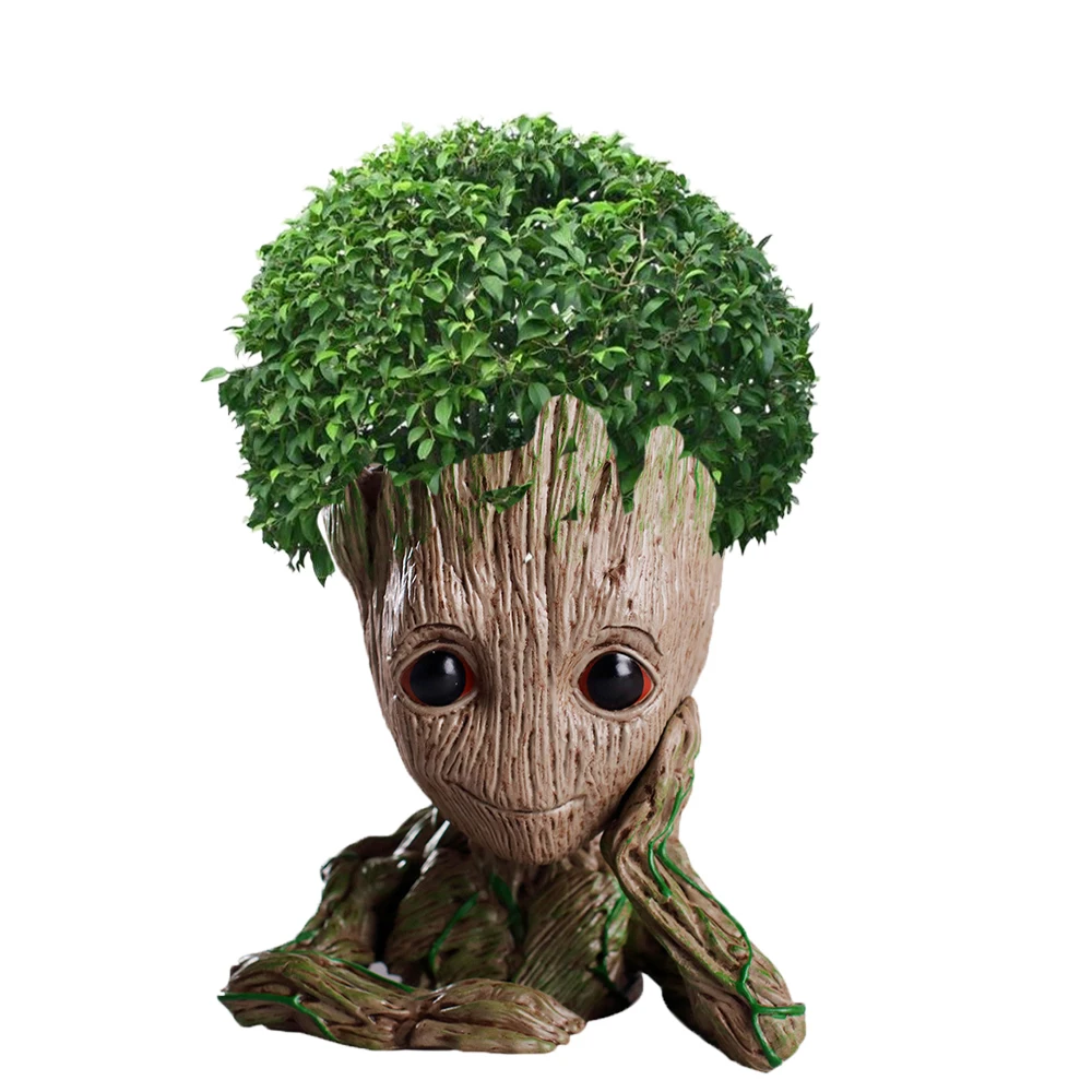 Soporte para maceta de bebé Groot para flores, figuritas de árbol para ...