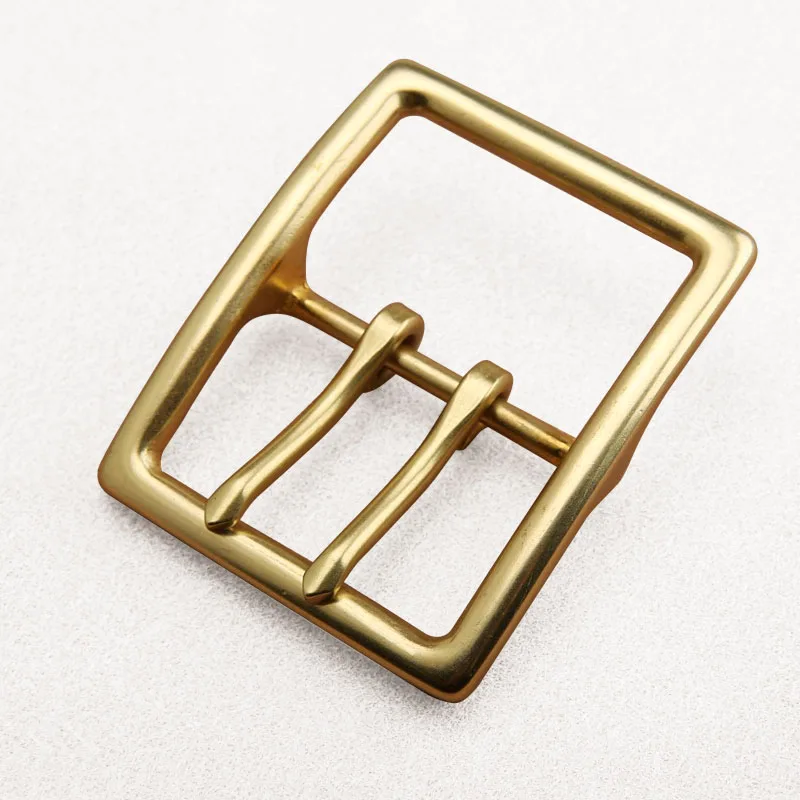 40-45-50-55mm-Solid-brass-Belt-Buckle-Double-Pin-two-pins-2-Prongs ...