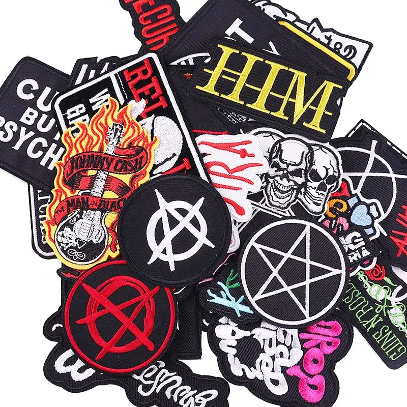 Metal Bands Patch Sewing Applique Diy Iron On Patches On Clothes Hippie ...