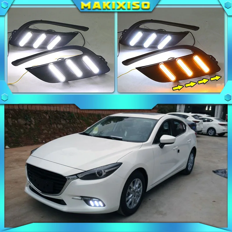 Daytime-Running-Light-For-Mazda-3-Mazda3-Axela-2017-2018-LED-DRL-Fog ...
