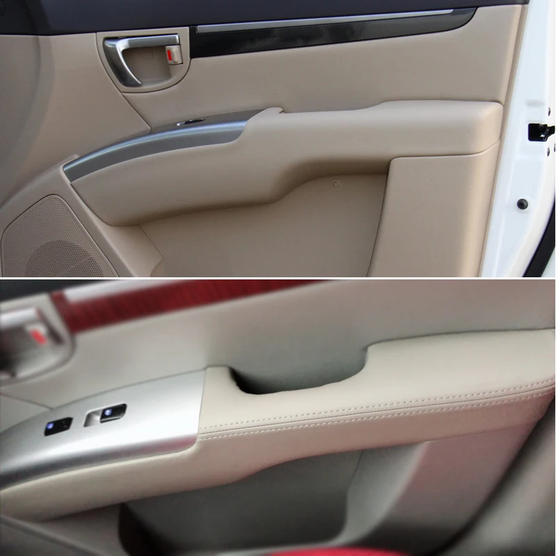 Car Microfiber Leather 2pcs Front Door Armrest Panel Cover Trim For ...