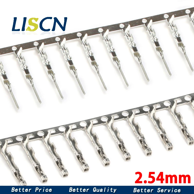 100pcs Male And Female Dupont Reed Female Crimp Pin Jumper Terminal ...