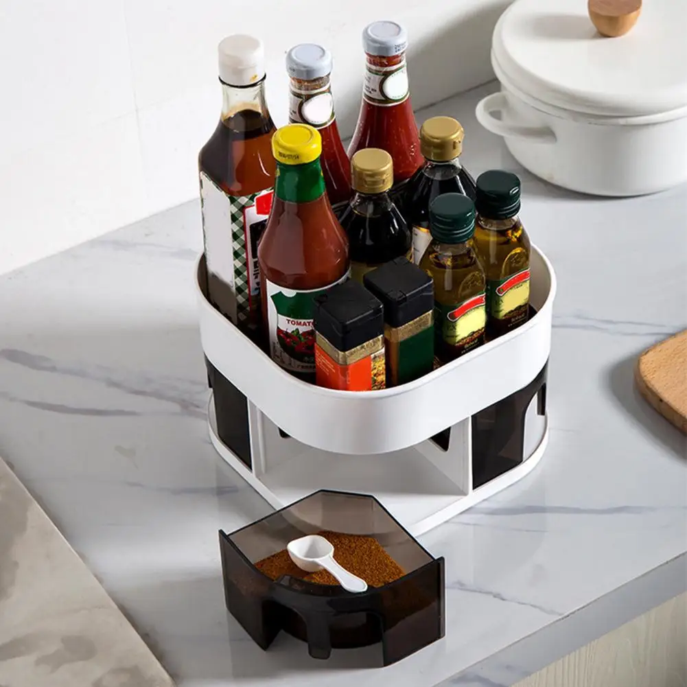 Multi-Function Rotating Storage Rack For Spices & Pill Bottles at Andre ...