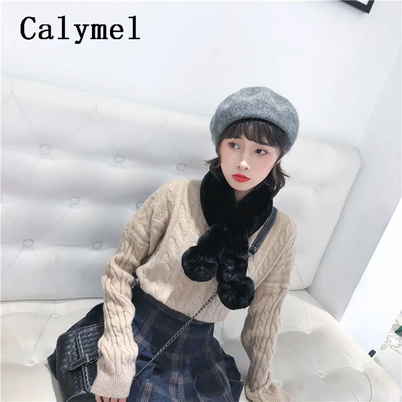 Calymel 2019 nueva moda Simple bufanda cálida bufanda de mujer Otoño e ...