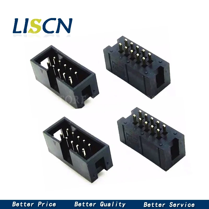20pcs Dc3-10p Jtag Isp Socket Straight Idc Box Headers Connector 10pins ...