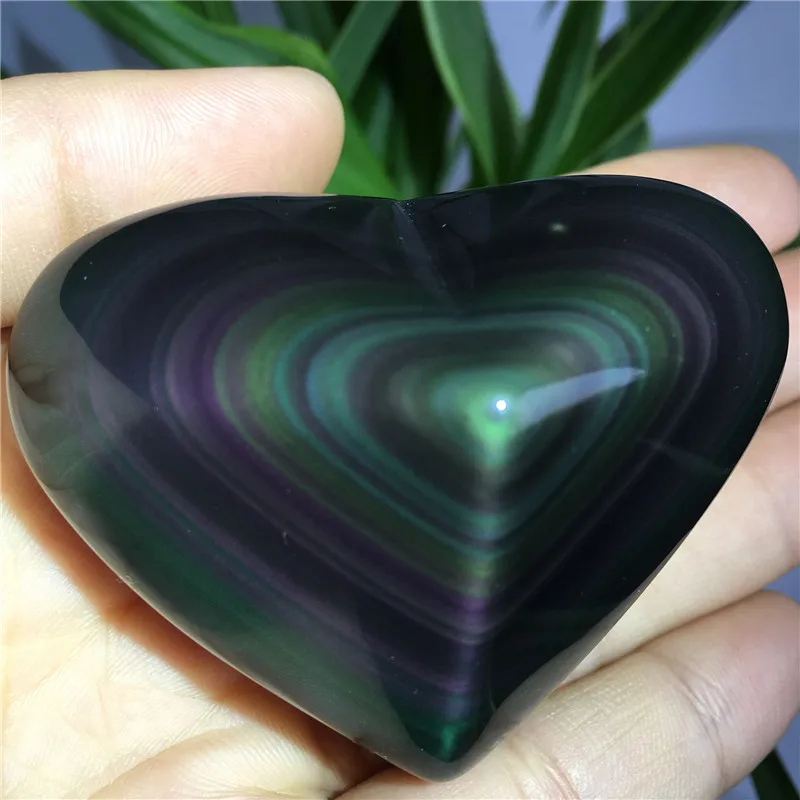 Home Décor Natural Rainbow Obsidian Heart Home & Living Rocks & Geodes ...