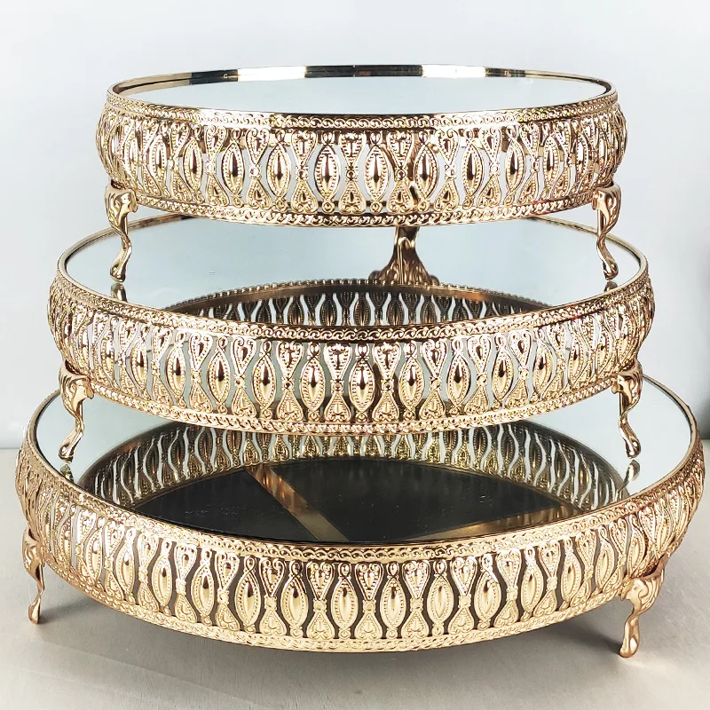 8-10-12-14-Metal-wedding-cake-stand-decoration-party-mirror-tray-metal ...