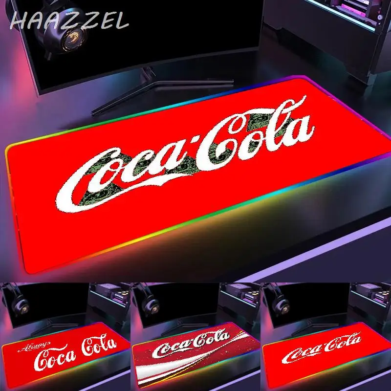 Mais vendidos cola cola cola led tapete de rato rgb tapete do rato ...