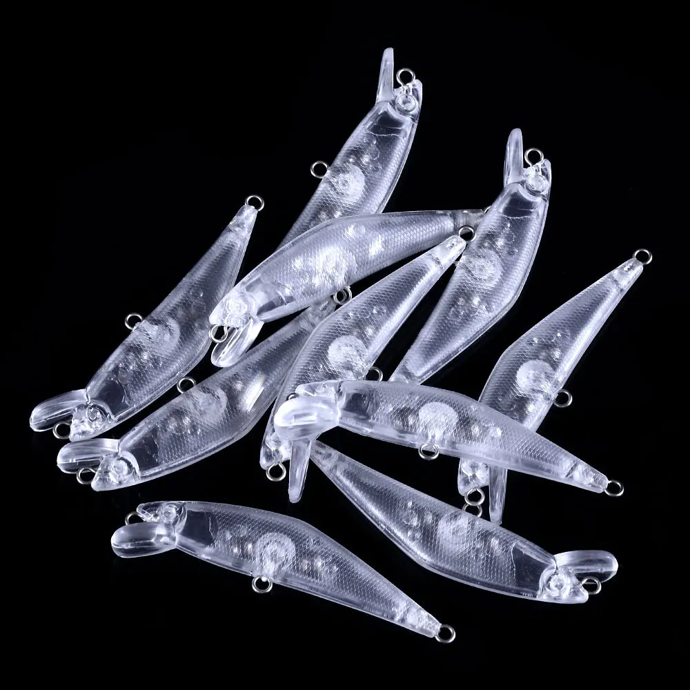 HENGJIA 20pcs 6.5cm 4g Unpainted Small Minnow Lure Artificial Wobbler ...