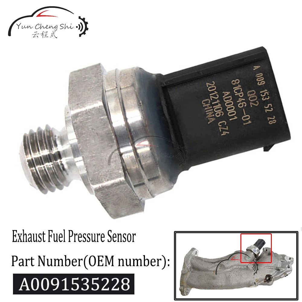 Fuel Rail Pressure Sensor 81CP46-01 81CP4601 A-0091535228 A0091535228 A ...