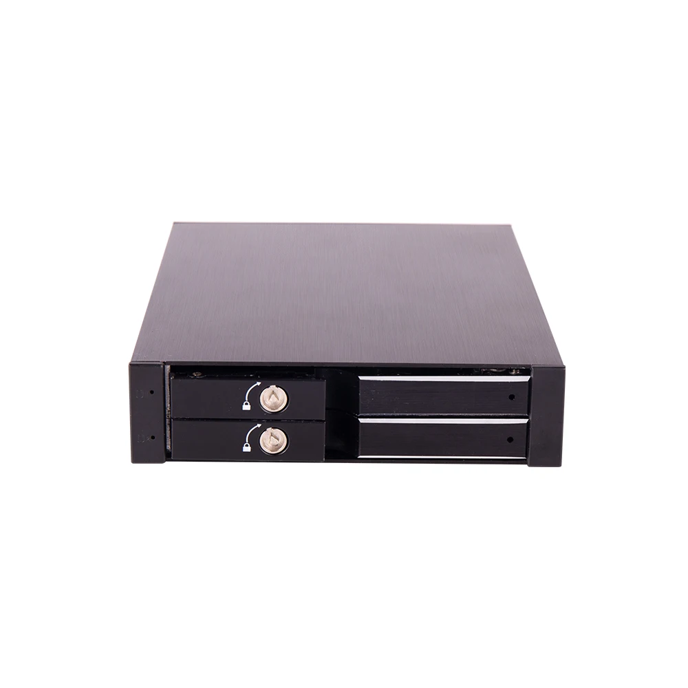 2.5"dual Bay Sata Tray-less Hot Swap Ssd Hdd Enclsoure For 3.5"floppy ...