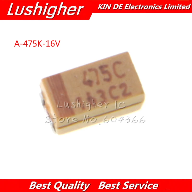 10pcs Type Case A 16V 4.7UF 475 475C 1206 SMD Tantalum Capacitor ...