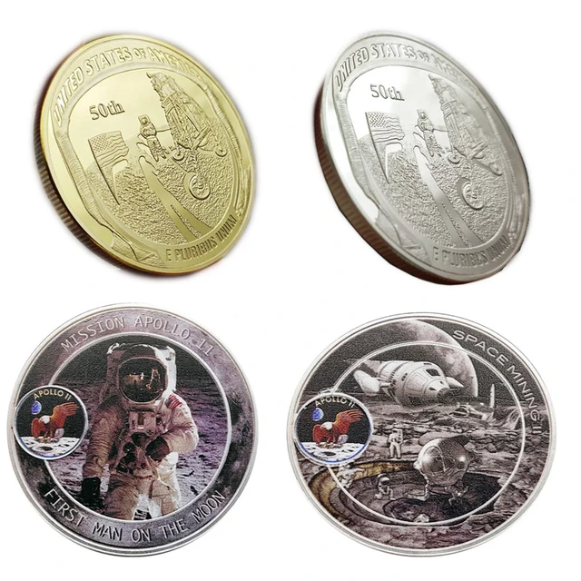 Moon Space Mission Coins
