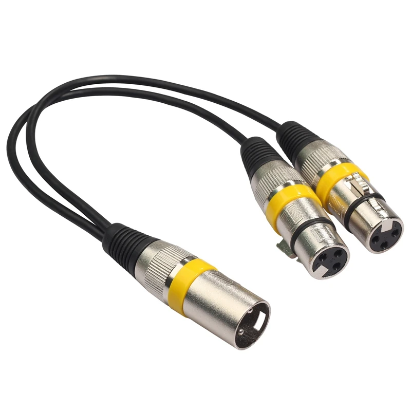 30Cm 3Pin Xlr Male to 2 Xlr Female o 연장 케이블 Y 스플리터, 마이크 믹서 레코더 Dj 케이블 용 ...
