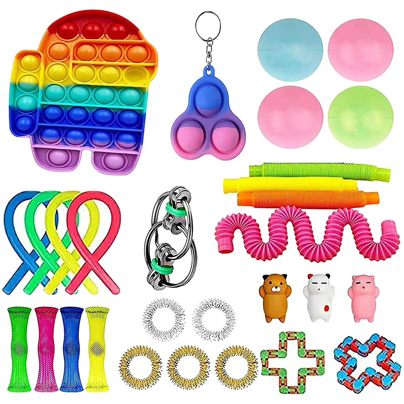 1set Fidget Toys Anti Stress Set Stretchy Strings toys for Adults ...