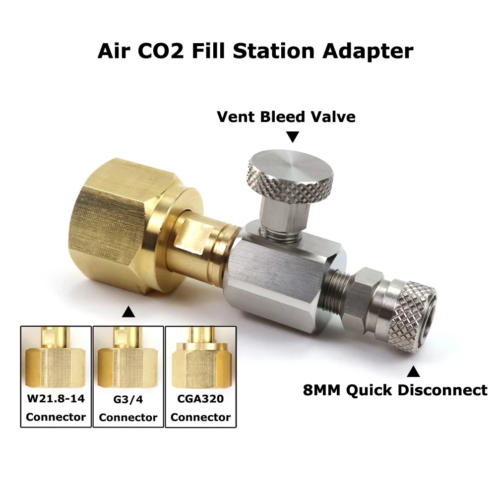 New CO2 HPA DIN Scuba Fill Station Adapter With CGA320 or W21.8 or G3/4 ...