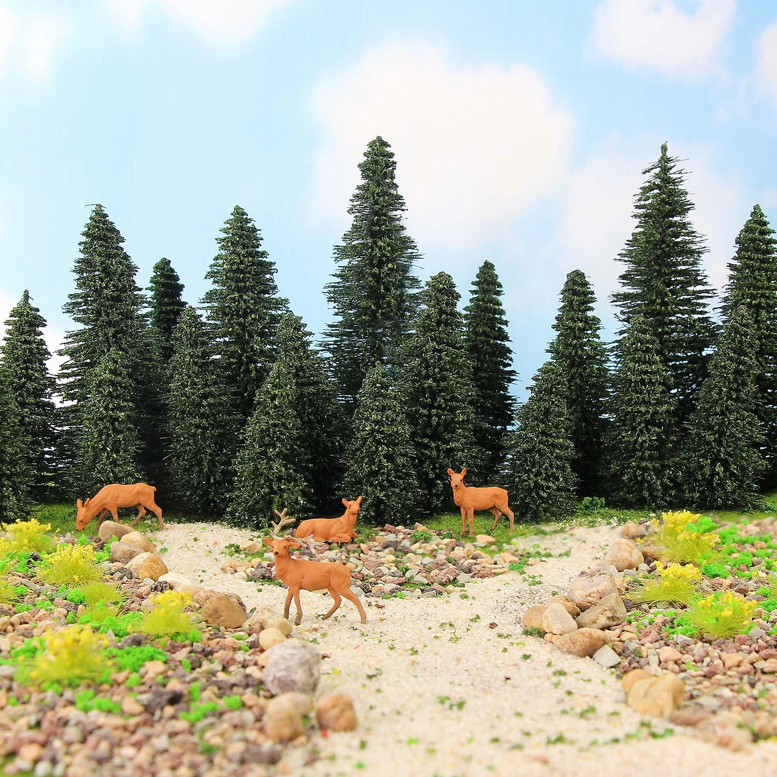 Model Pine Trees Green Pines H0 N Z Scale 1:87 Model Moose Deer Model ...