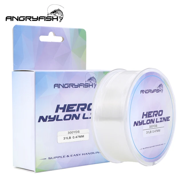 Angryfish Nylon Line 300YD 0.12mm-0.47mm Nylon Fishing Line ...