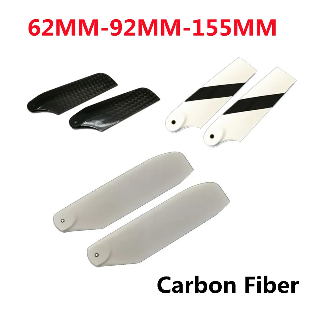 2PCS-Lot-1Pair-62MM-92MM-155MM-Carbon-Fiber-Tail-Rotor-Blades-for-Align ...