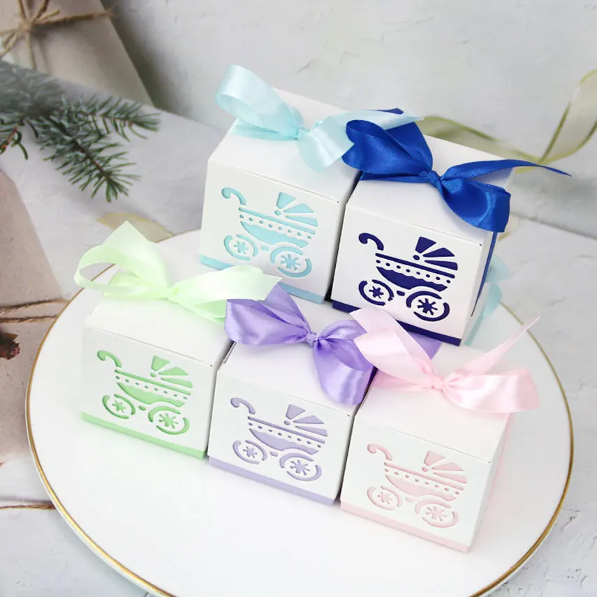 Cajas de dulces para fiesta de bebé, niño y niña, recuerdo de Baby ...