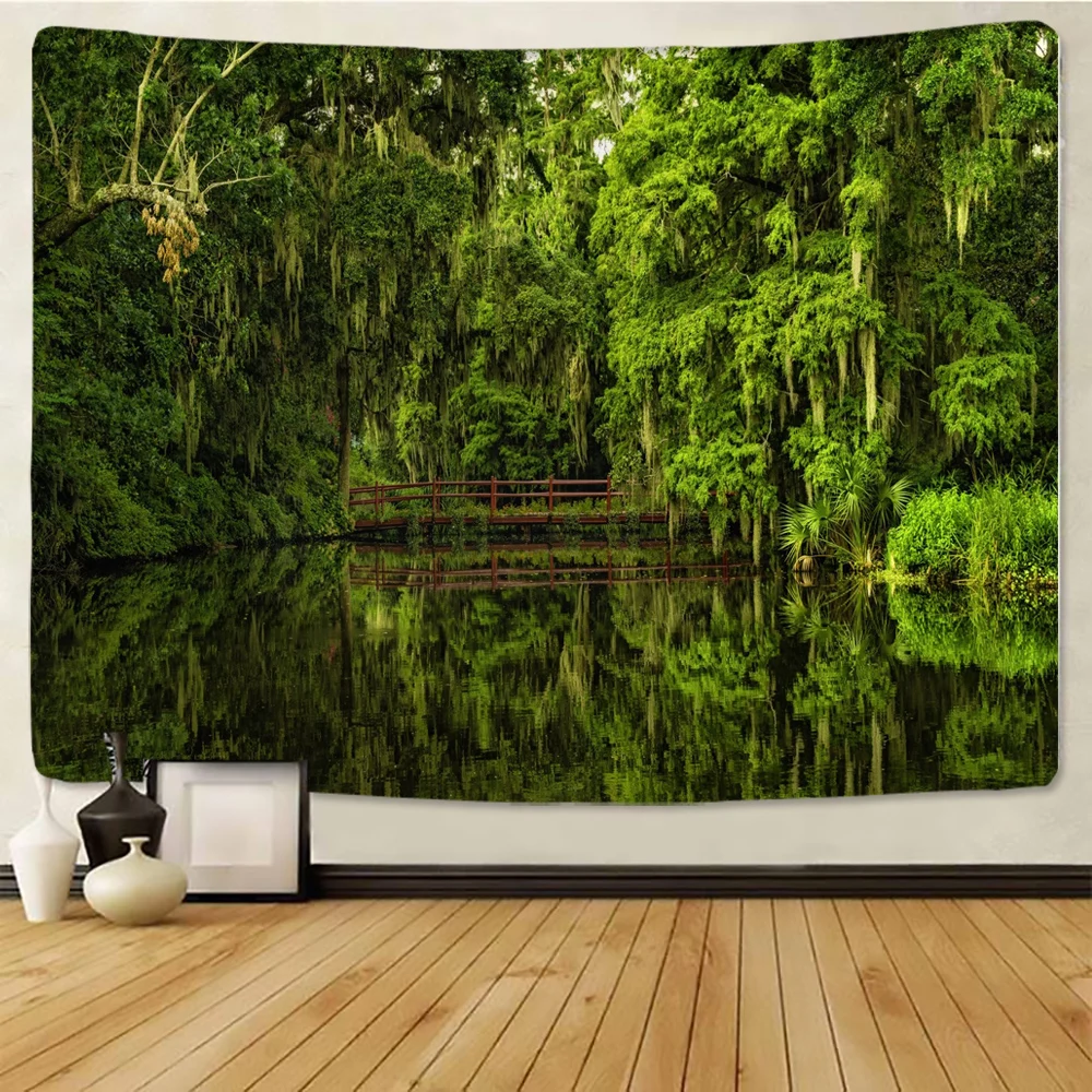 Grande-tape-aria-com-design-de-floresta-natural-suspens-o-na-parede ...