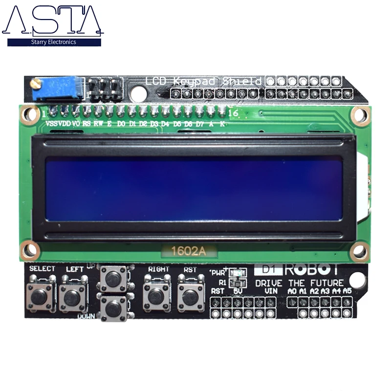LCD Keypad Shield LCD 1602 Character LCD input and output expansion ...