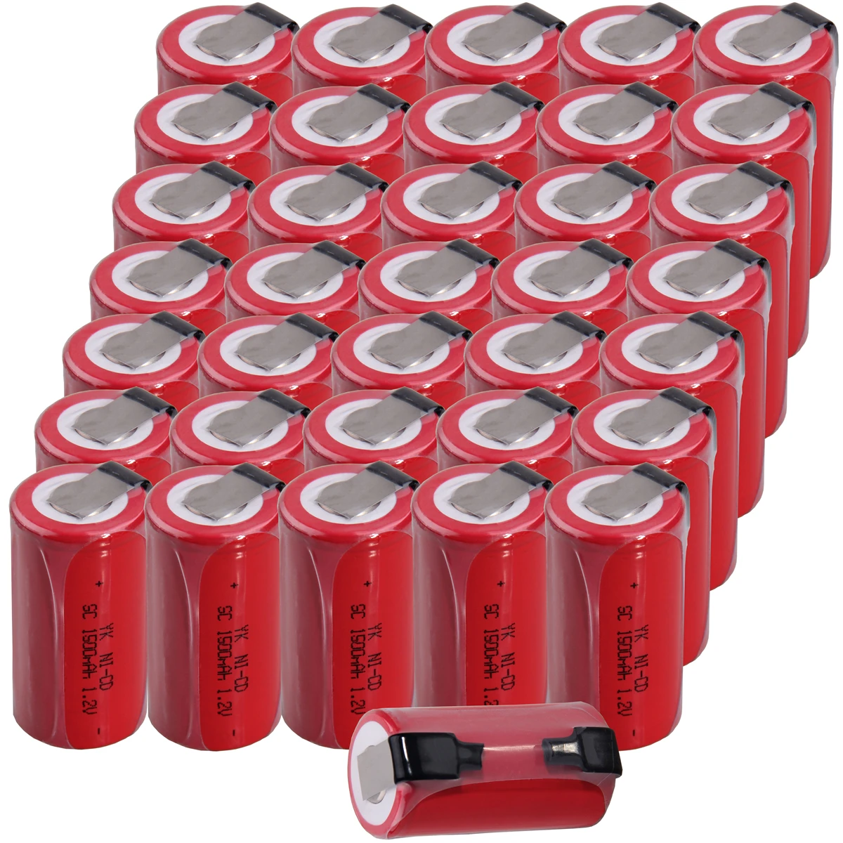 Sub bateria c recarregável, "baterias sc recarregáveis 1500mah, fitas de solda 1.2v, capacidade ...