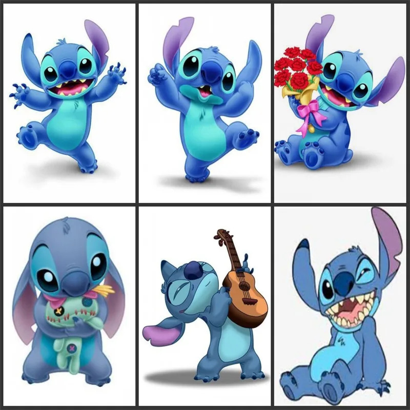 Disney-Cute-Stitch-Cartoon-Canvas-Painting-Anime-Lilo-Stitch-Posters ...