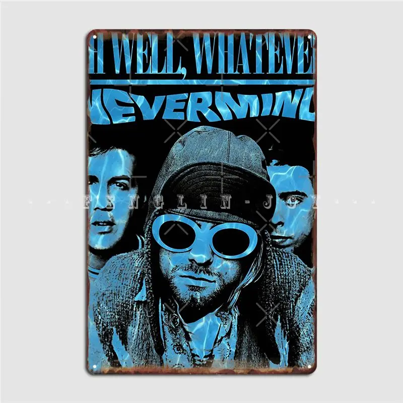 Nevermind Metal Plaque Poster Wall Cave Living Room Design Plaques Tin ...