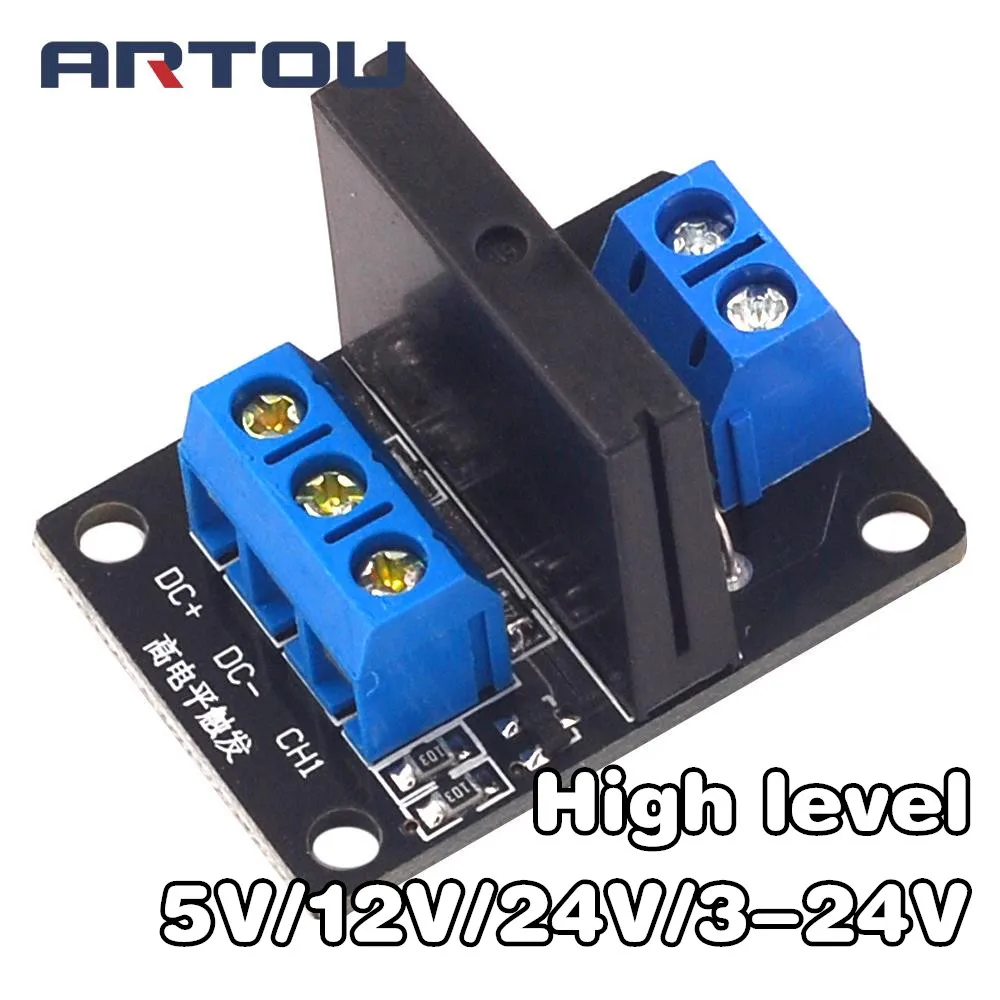 5v/12v/24v/3-24v 1 Channel Solid State Relay Module High Level Relay Dc ...
