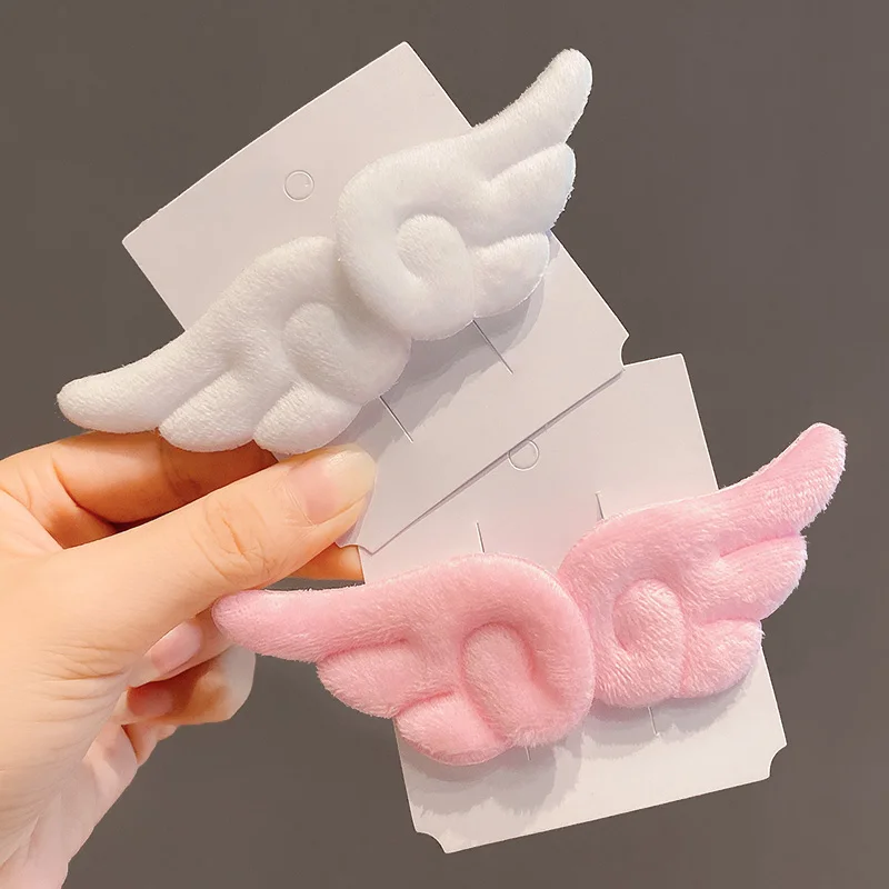 Super Cute Angel Wing Plush Hairpin Children Girl Hair Clip Accessories ...