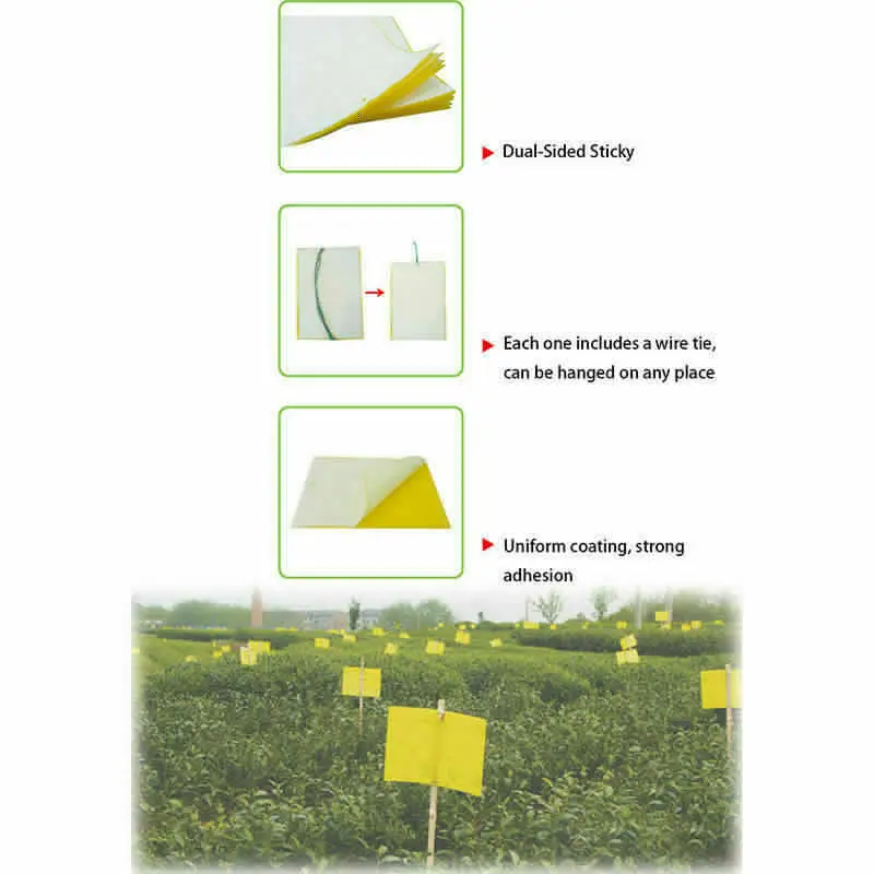 5 шт. 25*20 см желтый Липкий Клей Бумага сильные мухи насекомых Ловушка ...
