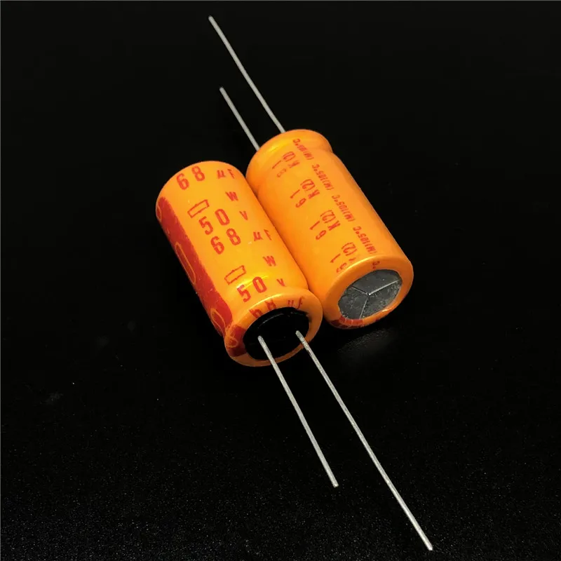 30pcs Nippon 50v68uf W Series Orange Case Scarlet Letter Aluminum ...