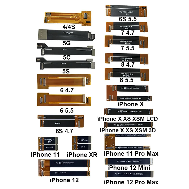 3D Touch Screen& LCD Display Test Extended Flex Cable For iPhone 11 12 ...