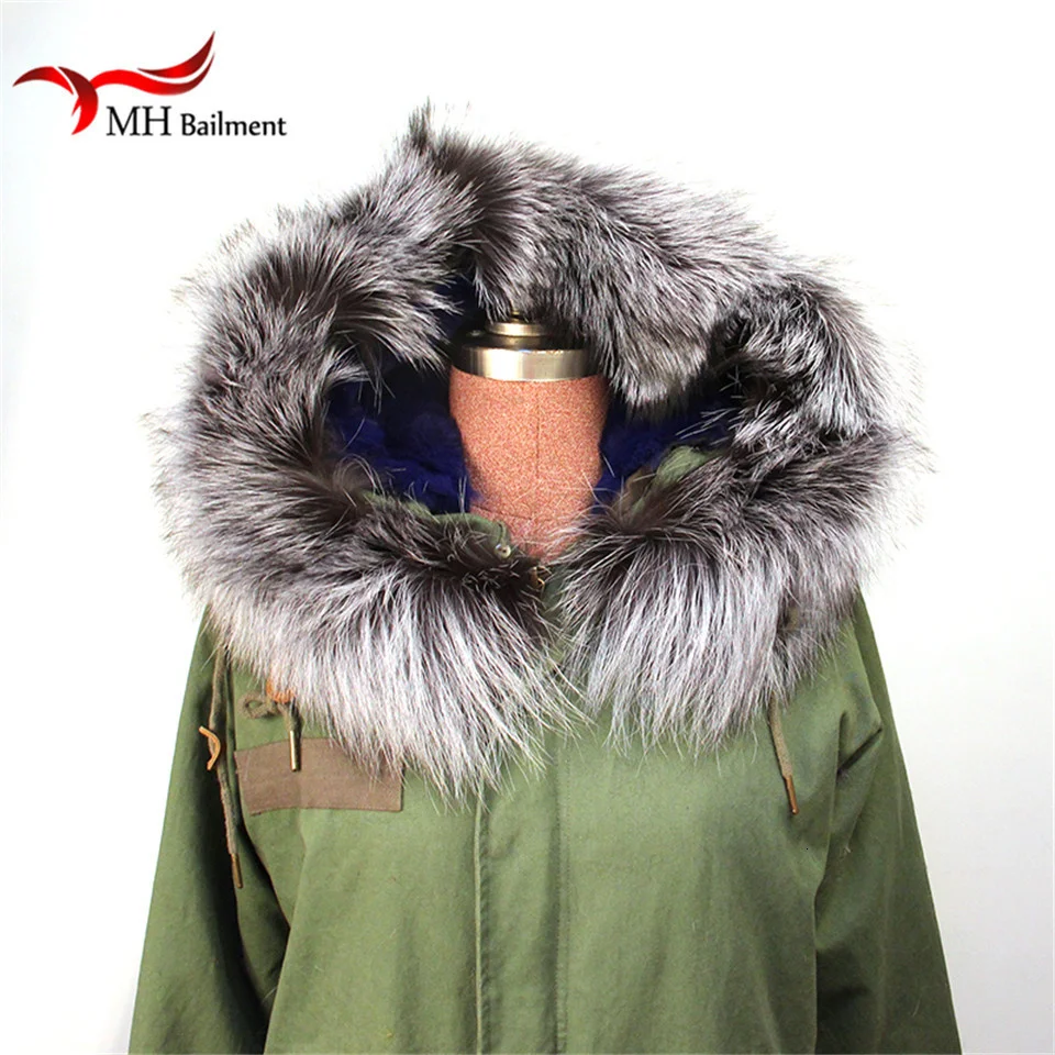 Silver fox Winter Women's Real Fox Fur Scarf Fox Fur Cap Fur Collar ...