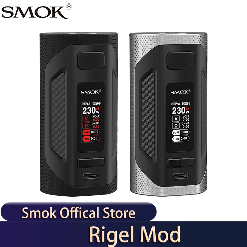 Original Smok Rigel Mod 230w Powered By Dual 18650 Batteries Support ...
