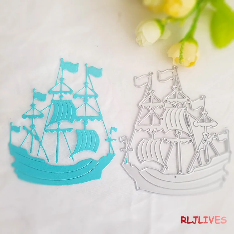 Metal Craft Ocean Sailing Boat Paper Die Cutting Dies for Scrapbooking ...
