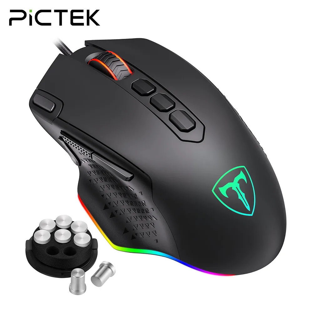 PICTEK-PC257-Upgraded-Gaming-Mouse-12000-DPI-RGB-Backlit-Game-Mouse-10 ...