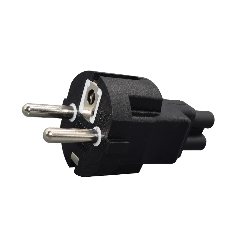 EU 4.8MM Mains Power Cable plug adapter EU PLug to IEC320 C5 Clover ...